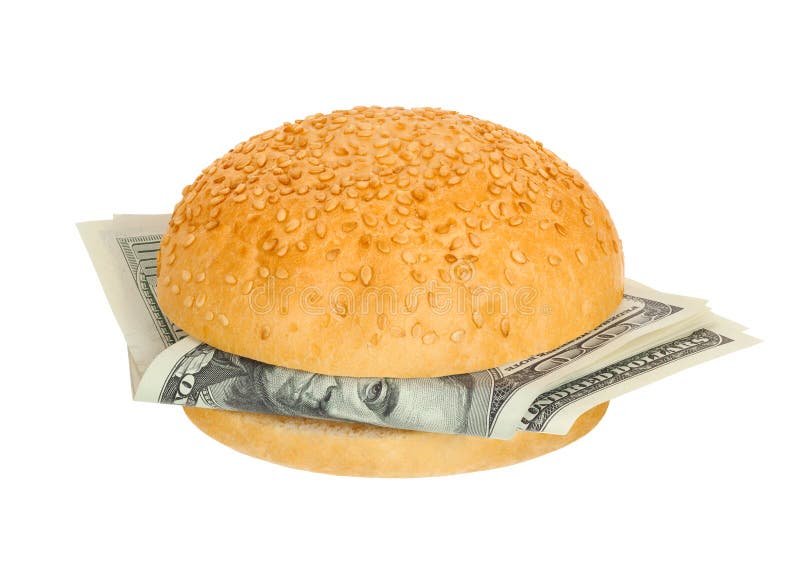 Butter and Money on a Slice of Bread Stock Photo - Image of money ...