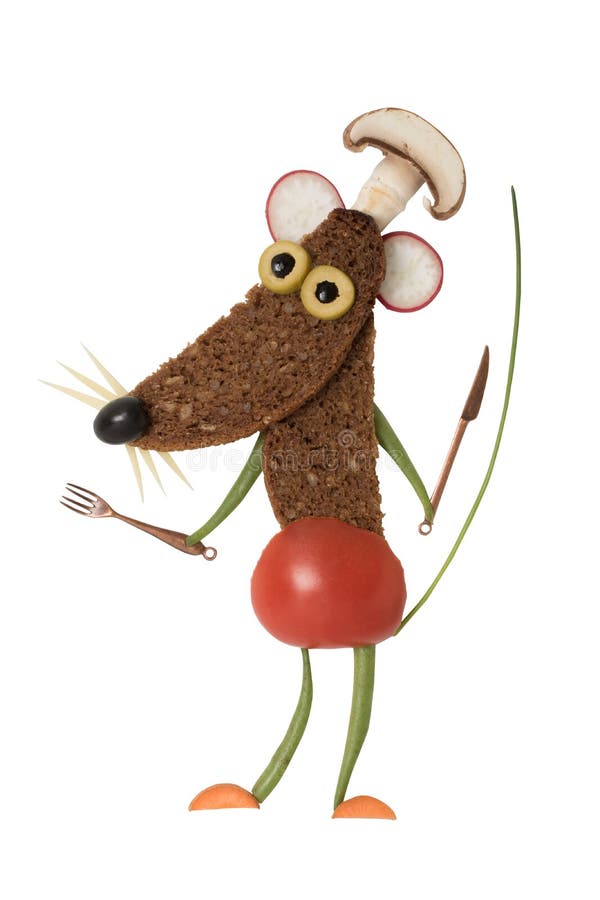 Sandwich Mouse Made As Cook Stock Photo - Image of olive, humor: 109879768