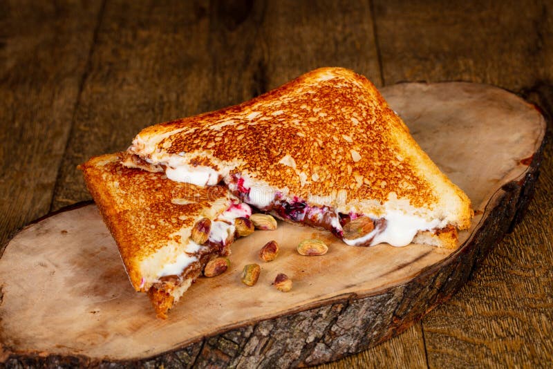 Sandwich with nutella stock photo. Image of fresh, sweet - 126704114