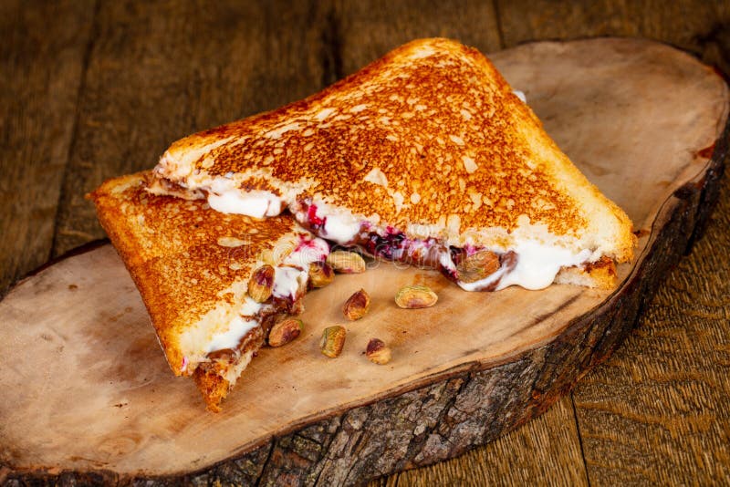 Sandwich with nutella stock photo. Image of peanut, homemade - 123632166