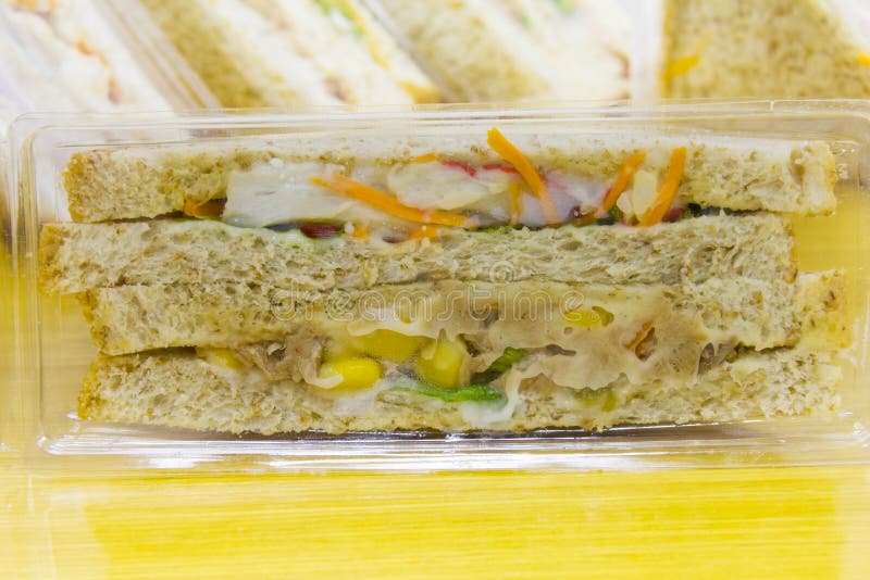 Sandwich in package stock photo. Image of triangle, corn - 46258646