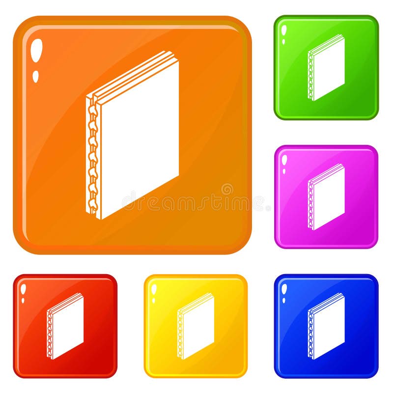 Sandwich Panel Icons Set 9 Color Collection Stock Vector - Illustration ...