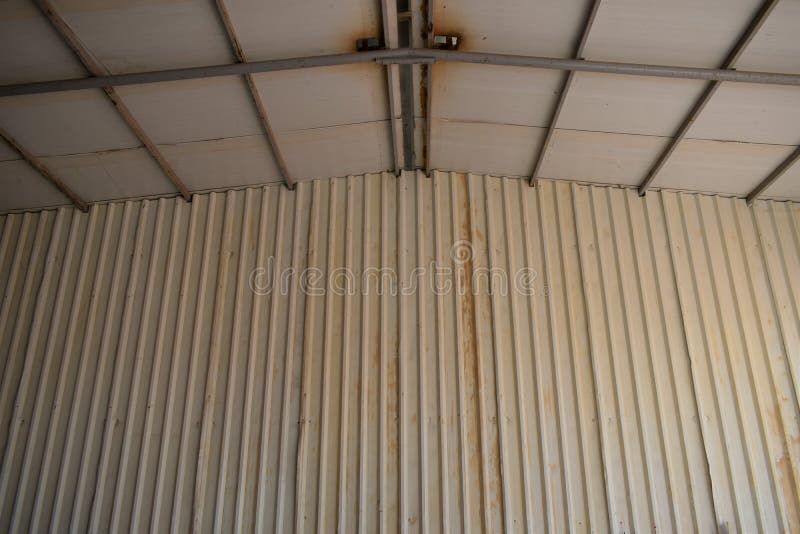 Sandwich Panel. Industrial Warehouse Construction and Interior View of ...
