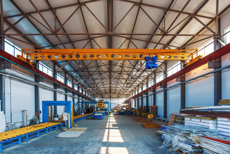 Sandwich Panel or Metal Work Profiling Factory. New Modern Machine Tool ...