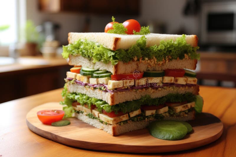 Sandwich Preparation Process with Step-by-step Ingredients Stock Image ...