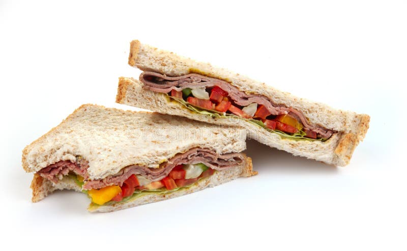 Sandwich slices stock image. Image of lettuce, food, healthy - 7358619