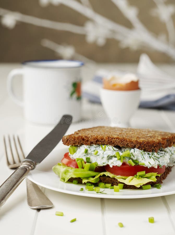 Sandwich on table stock photo. Image of material, readyeat - 112976088