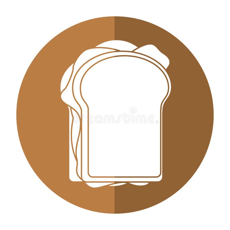 Sandwich tasty food shadow stock illustration. Illustration of isolated ...