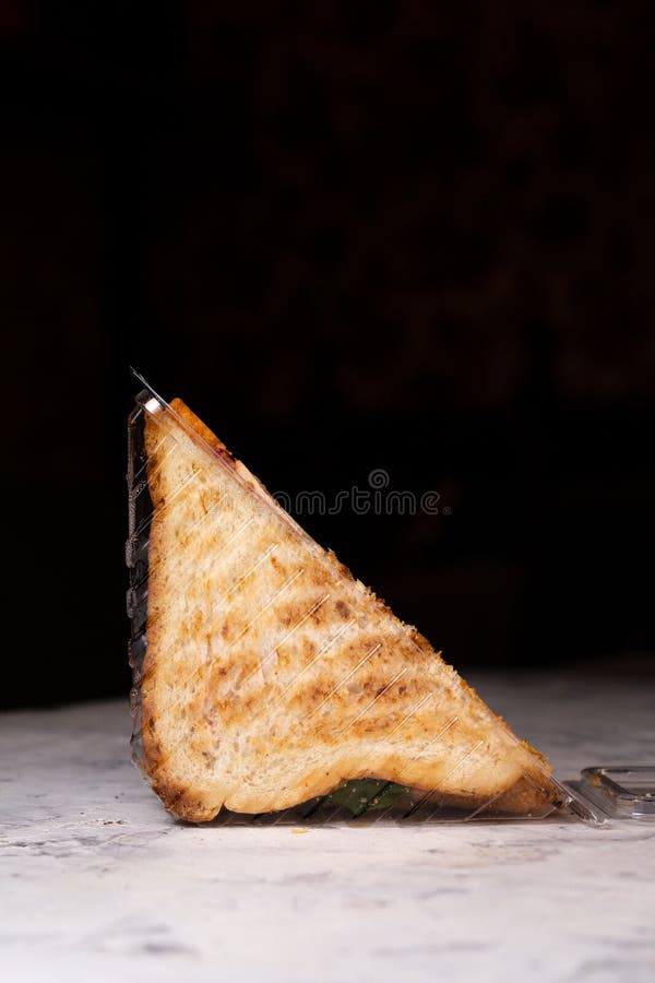Sandwich of Toast with Filling in a Plastic Box Stock Photo - Image of ...