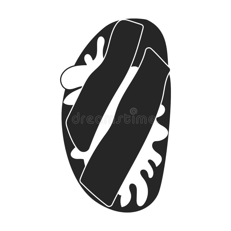 Sandwich Vector Icon.Black Vector Icon Isolated on White Background ...