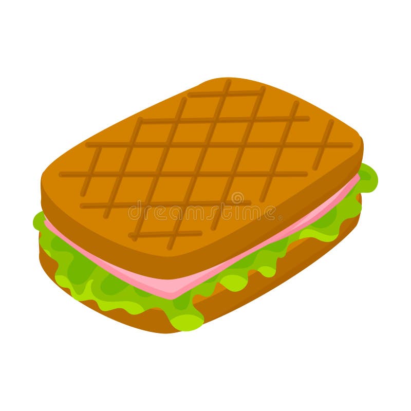 Sandwich Vector Icon.Cartoon Vector Icon Isolated on White Background ...