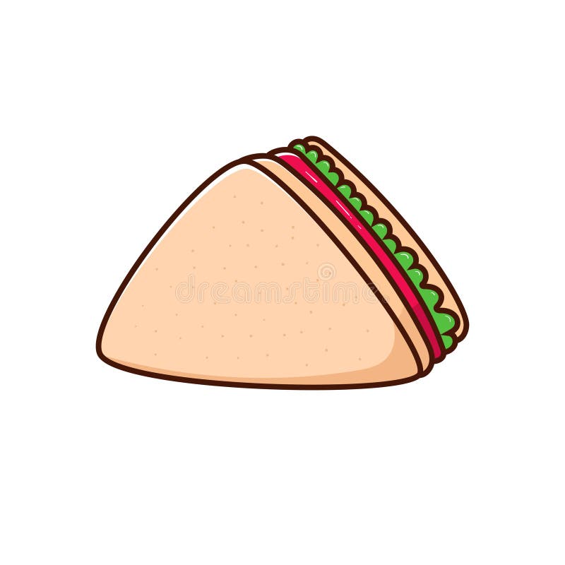 Sandwich Vector Illustration with Doodle Drawing Style Stock Vector ...