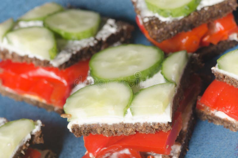 Sandwich with Vegetables Top View Stock Photo - Image of green, kitchen ...
