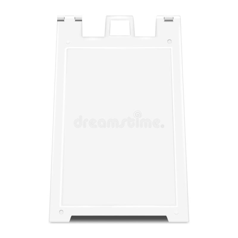 Sandwich White Board Realistic Vector Mockup. a-frame Sidewalk Sign ...