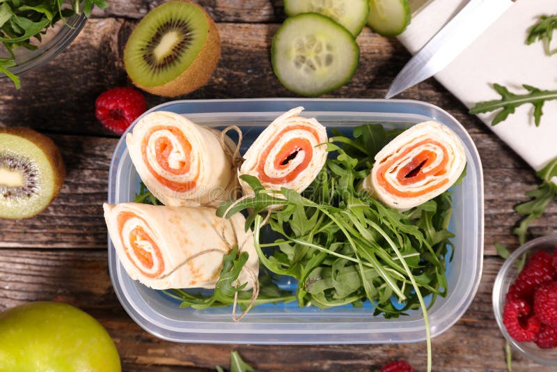 Sandwich wrap-lunch box stock photo. Image of apple, meal - 86310618