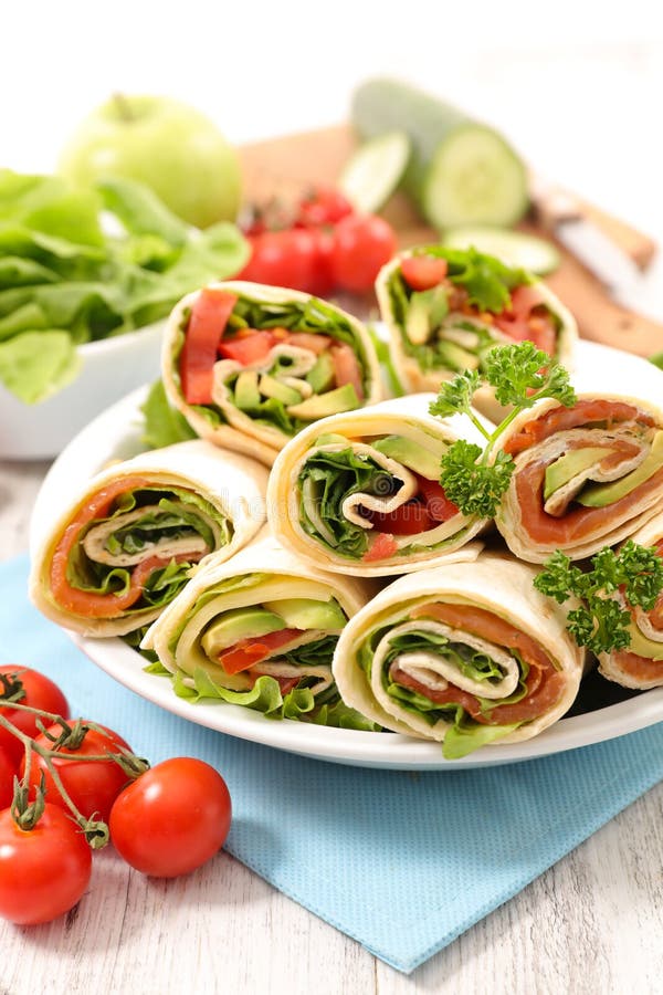 Sandwich wrap stock image. Image of healthy, snack, tortilla - 117647387