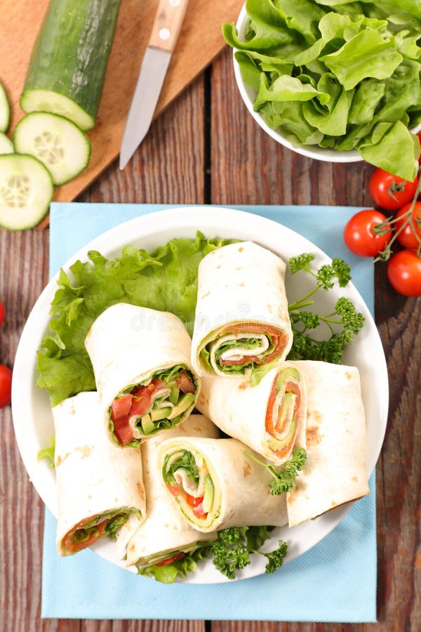 Sandwich wrap stock photo. Image of homemade, diet, snack - 117647184
