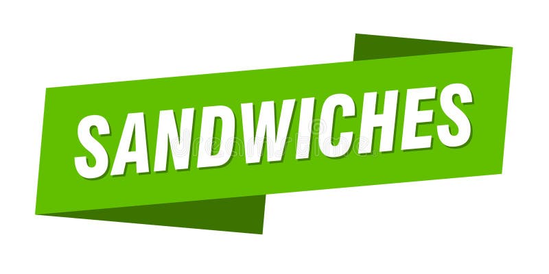 Sandwiches Banner Template. Sandwiches Ribbon Label Stock Vector ...
