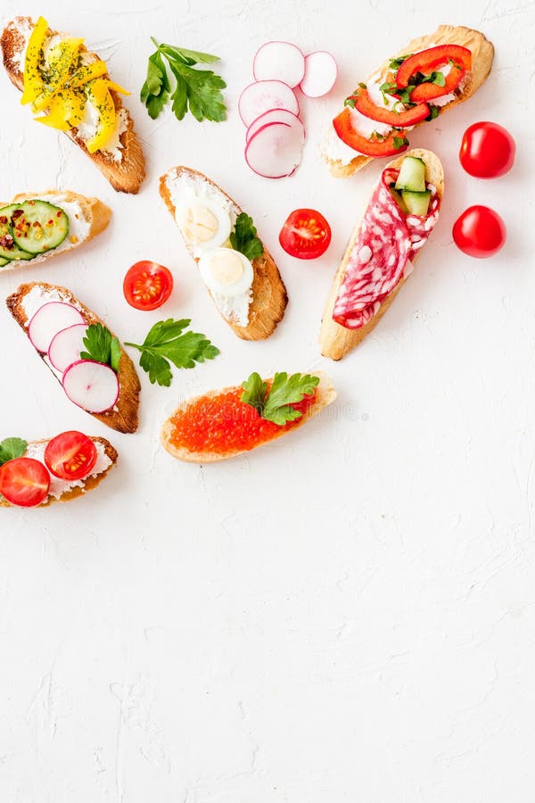 Sandwiches Frame for Menu Design on Black Background Top-down Copy ...