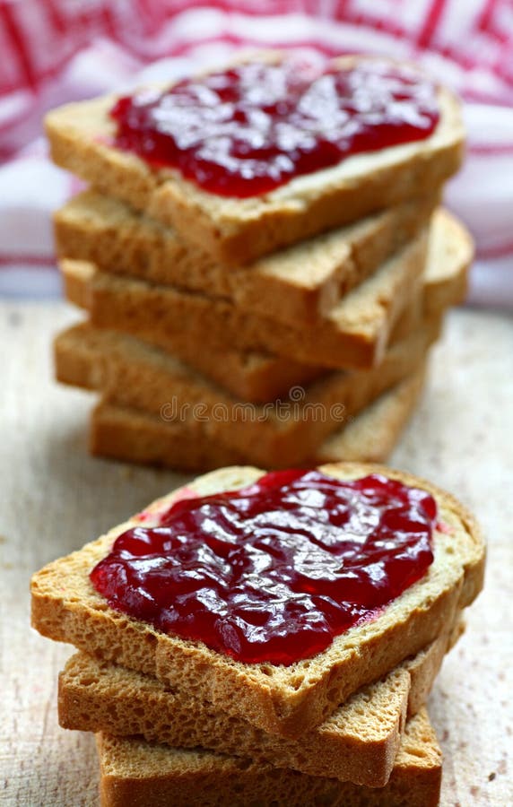 Sandwiches with jam stock photo. Image of homemade, slices - 25919298