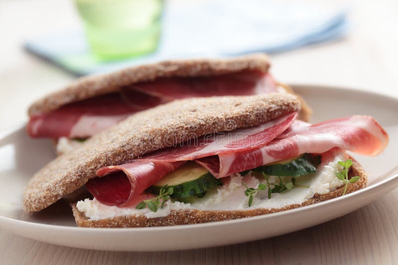 Sandwiches with jamon stock photo. Image of jamon, cuisine - 29145772