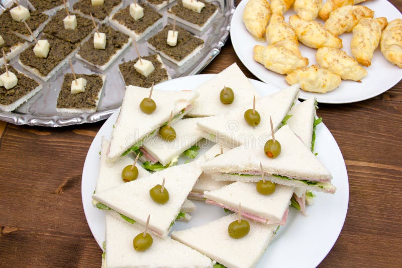 Sandwiches and Other Entrees from Above Stock Image - Image of ...