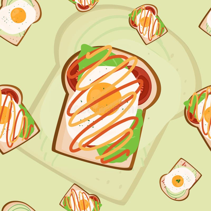 Sandwiches Seamless Pattern Vector Stock Vector - Illustration of food ...