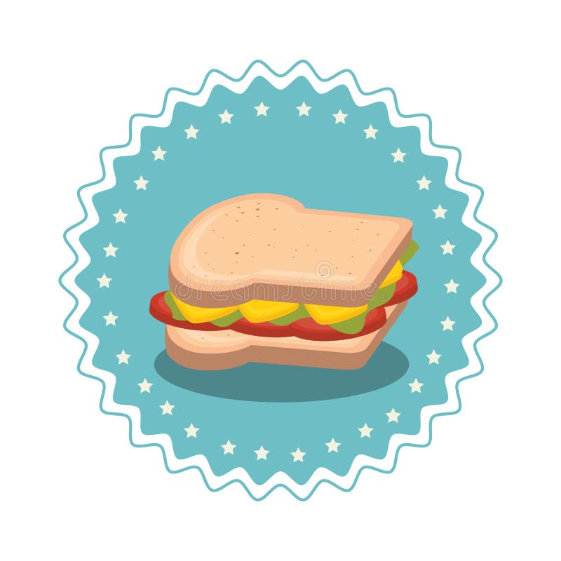 Sandwish fast food icon stock illustration. Illustration of isolated ...
