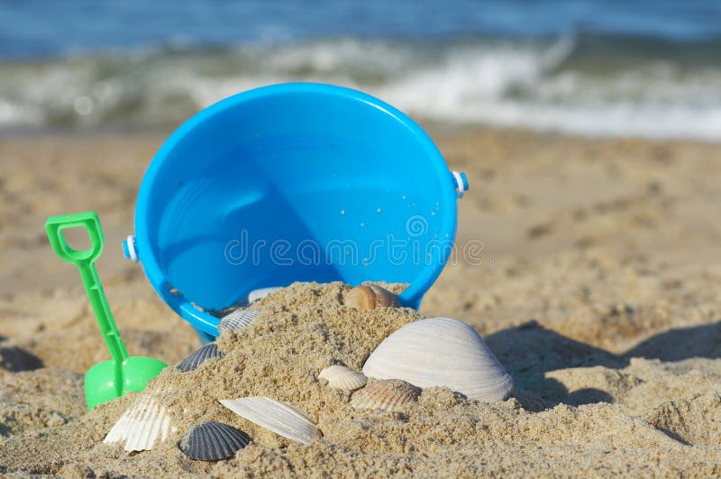 Sandy stock image. Image of seashore, shore, pail, vacation - 2655699