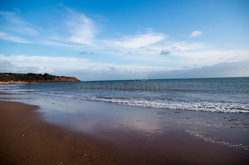 Sandy Bay Beach - Devon foto de archivo. Imagen de arenoso - 66439948