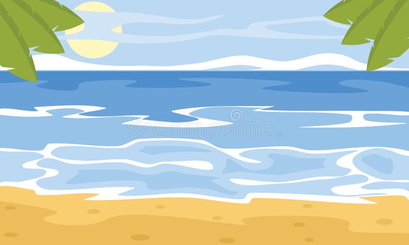 Sandy Beach Background Vector Design Stock Vector - Illustration of ...