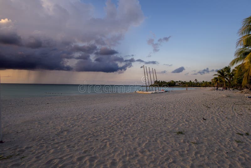 Sandy Beach in Cuban Summer Stock Image - Image of shore, natural: 95713509
