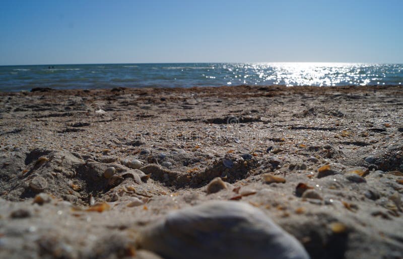 Sandy Beach do mar de Azov foto de stock. Imagem de ucrânia - 124777564
