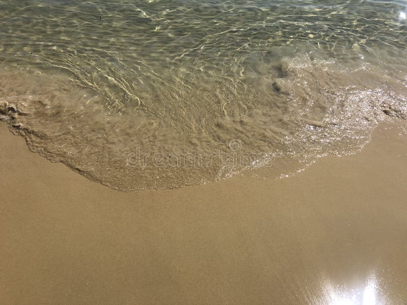 Sandy Beach in Greece with Clear Water Stock Image - Image of coast ...