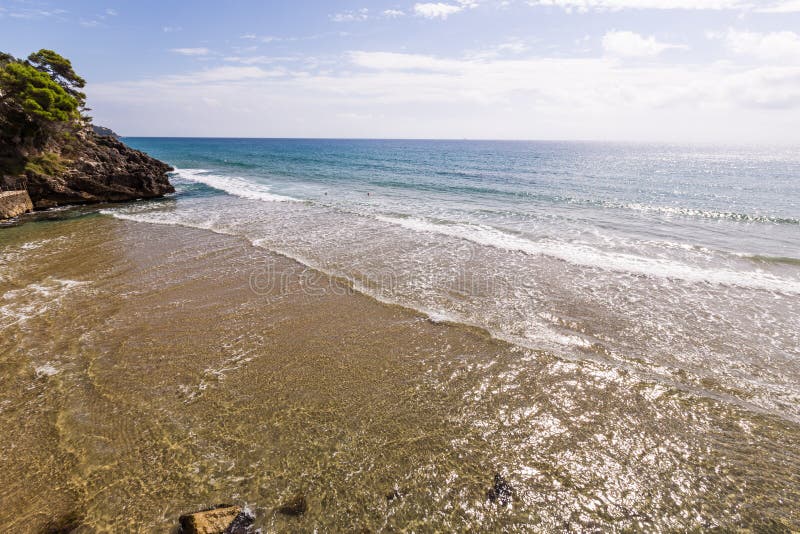 Sandy Beach in Lazio, Italy Stock Image - Image of landscape, heritage ...