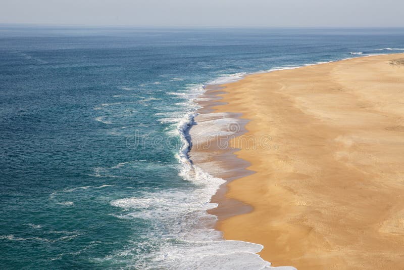 Sandy Beach of the Ocean, Side View. Stock Photo - Image of sandy ...