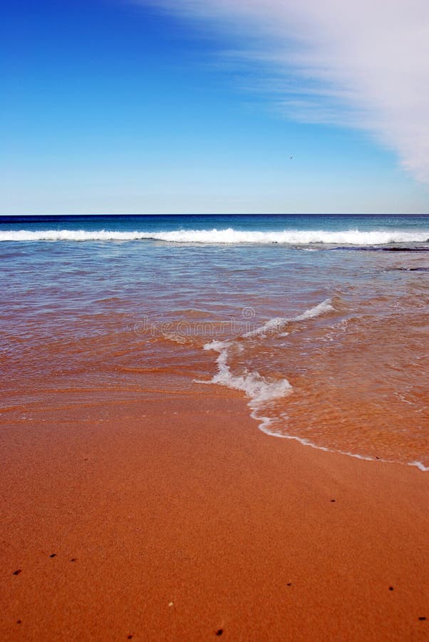 Sandy beach and ocean view stock image. Image of ocean - 3150405
