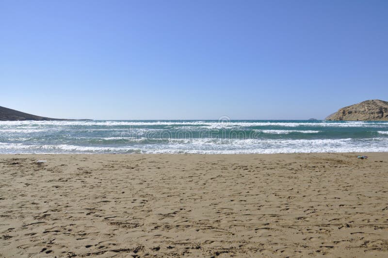 Sandy beach without people stock photo. Image of summer - 97343030