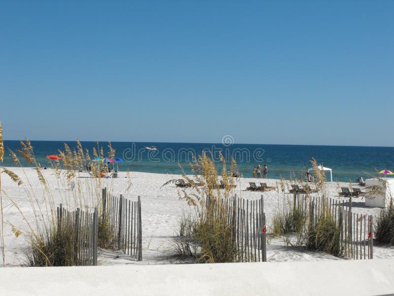 Sandy Beach Scene, Orange Beach, Alabama Stock Photo - Image of sunny ...