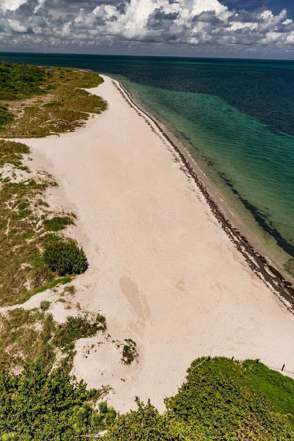 Sandy Beach Seen from Cape Florida Lighthouse Stock Image - Image of ...