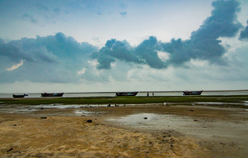 Sandy beach of Talsari stock photo. Image of west, bengal - 158327604