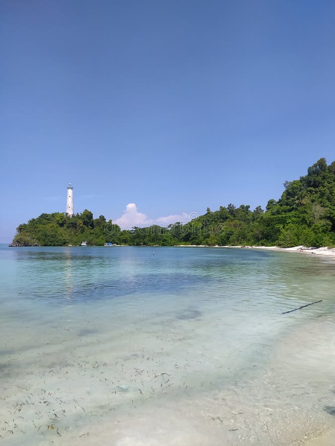 Sandy Beach Watchtower Landscape Stock Image - Image of ocean, tree ...