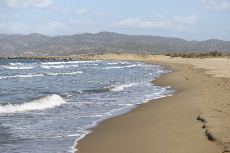 Sandy Beach and Waves stock photo. Image of summer, beautiful - 199334176