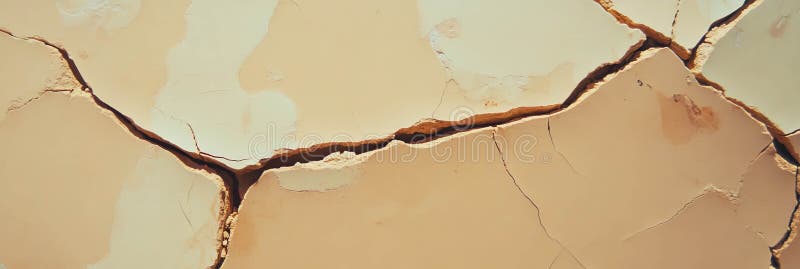 Sandy Brown Wall Texture with Cracks and Intricate Beige Details Under ...