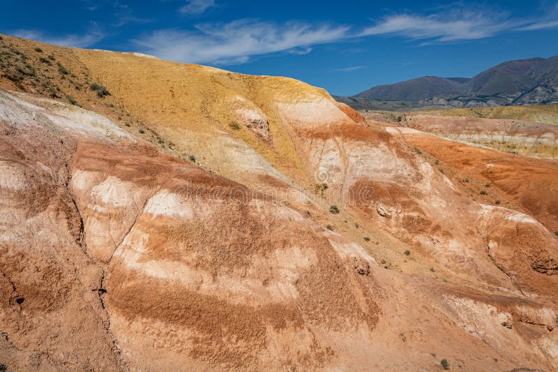 Sandy Canyon of Different Colors. Geological Study of Earth and Soil ...