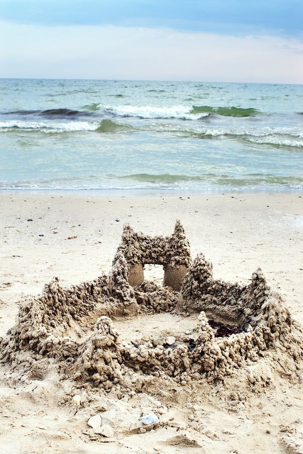 Sandy castle stock image. Image of focus, sandcastle - 10592121
