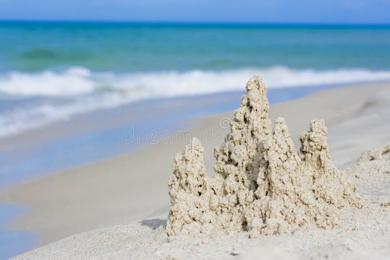 Pyramid Shaped Sand Castle stock photo. Image of sand - 3415540