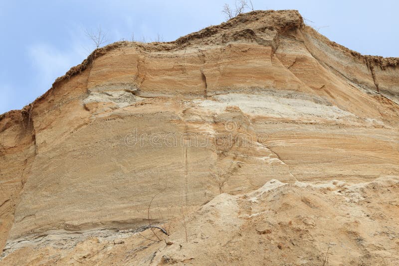 Sandy cliff stock image. Image of sedimentary, structure - 73613581