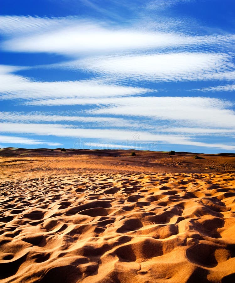 Sandy desert stock image. Image of landscape, arabic - 23496389