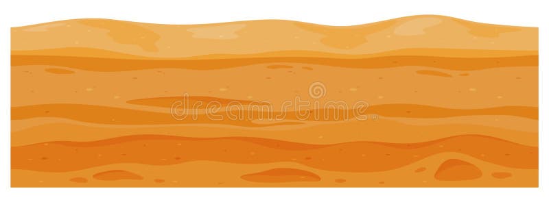 Sandy Desert Ground in Section with Different Layers. Seamless Pattern ...